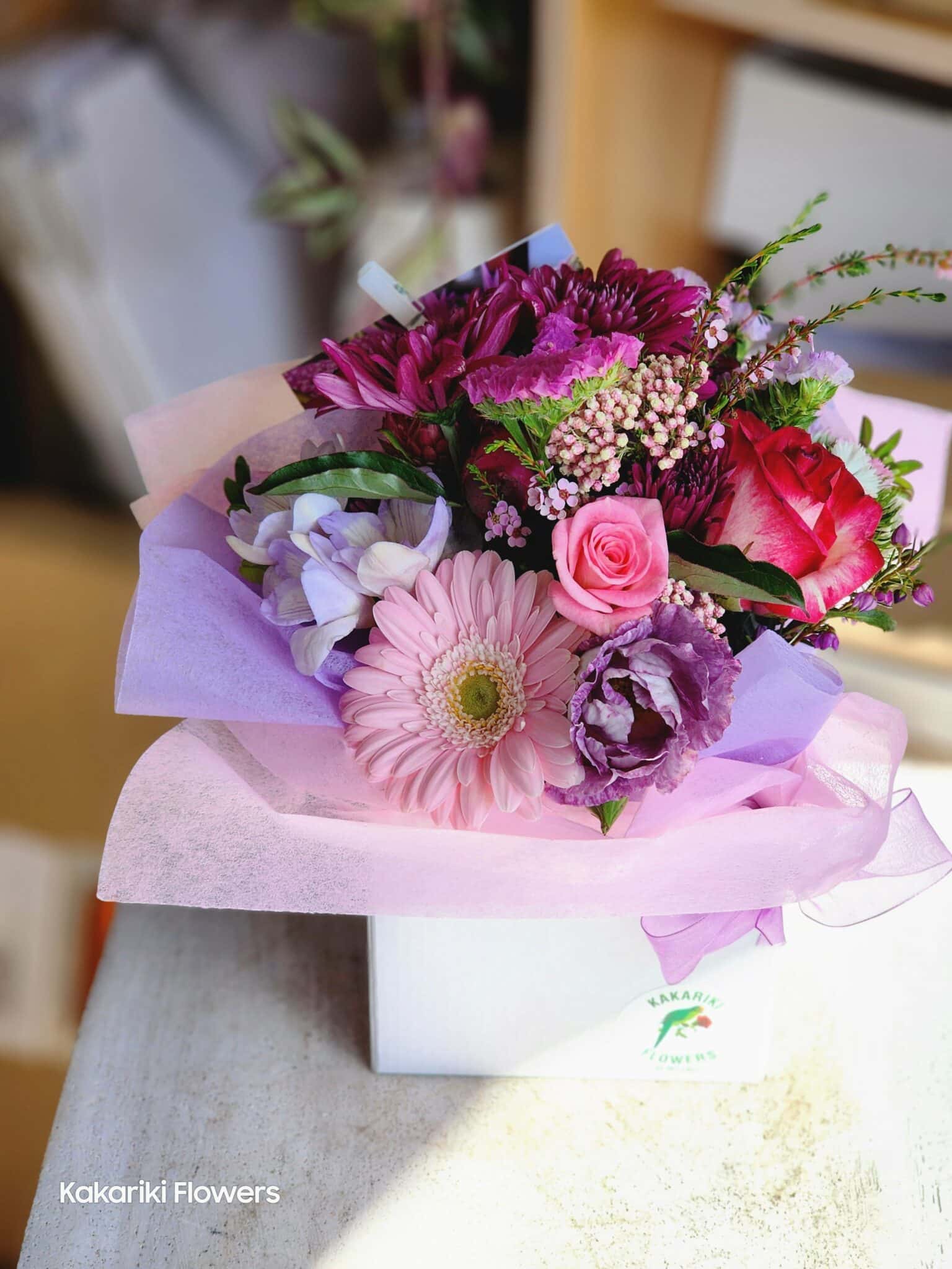 Posy Parcel Box - Kakariki Flowers